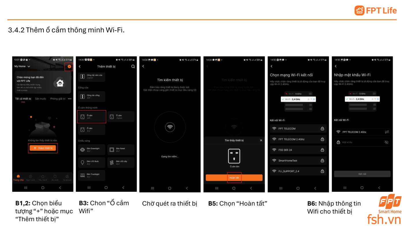 Hướng Dẫn Thêm Thiết Bị Kết Nối Wifi Vào App FPT Life Pro