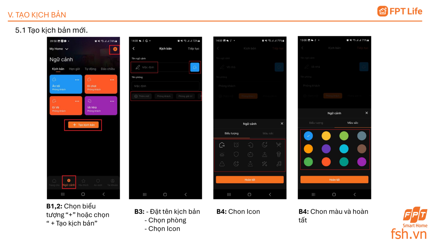 Hướng Dẫn Tạo Kịch Bản Trên App FPT Life Pro